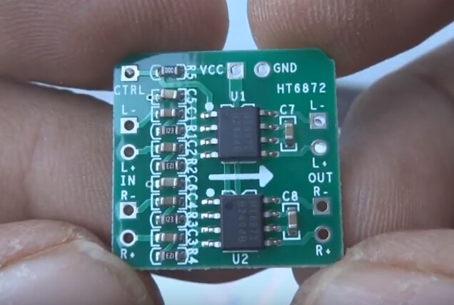 HT6872 2x3W Differential Power Amplifier Board Digital Class D Audio Power Amplifier Module 3.6-6.5V